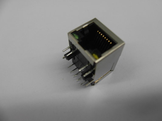 Single Port RJ45 with Transformer , Tab Down UTP RJ45 8P8C Jack Side Entry