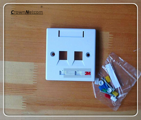 2 port RJ45 Face Avant Network Face Plate