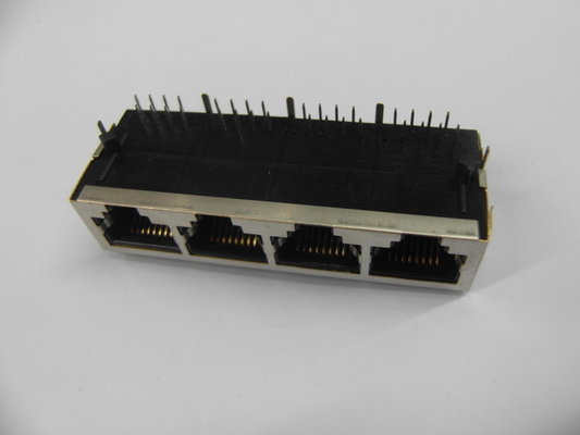 8 Pin 4-Port RJ45 Jack Module 