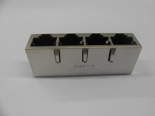 8 Pin 4-Port RJ45 Jack Module 