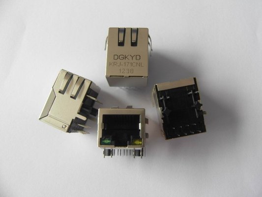 Подгонянные 10/100base-T определяют разъем PCB разъем/RJ45 сети трансформатора RJ45 платы вниз