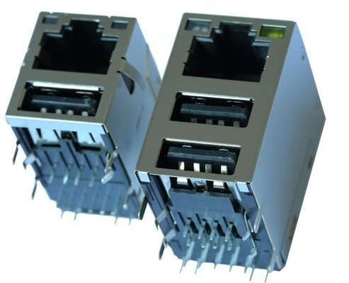 08C2-1X1T-03 RJ45 USB Connector LPJU4101AONL 10 / 100Base-T Embedded Board