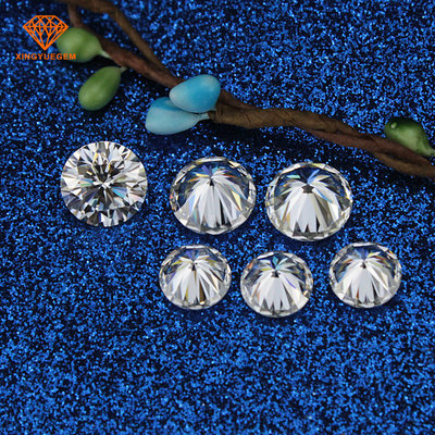 DEF GHI  VVS VS clarity 3 Carat round brilliant synthetic moissanite loose stone