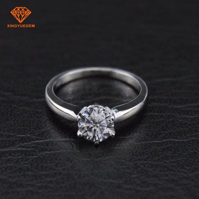 2 carat super white round loose moissanite for 14K 18K gold white diamond ring