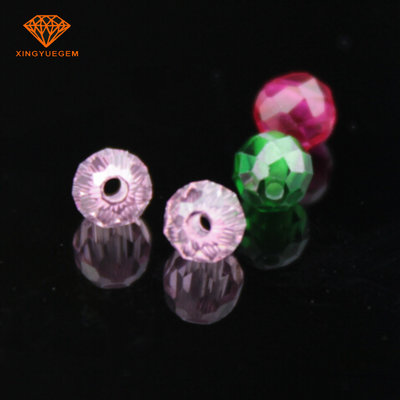 5A 4mm Round shape with hole Synthetic corundum Ruby beads for Jewelry making