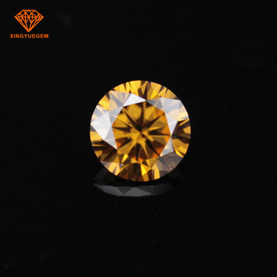8 Heart and Arrow forever brilliant cut champagne color 2CT lab created diamond moissanite