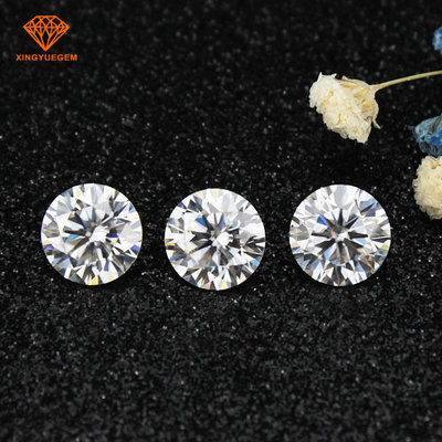 China lab grown diamond moissanite price one carat 6.5mm round brilliant cut EF white color