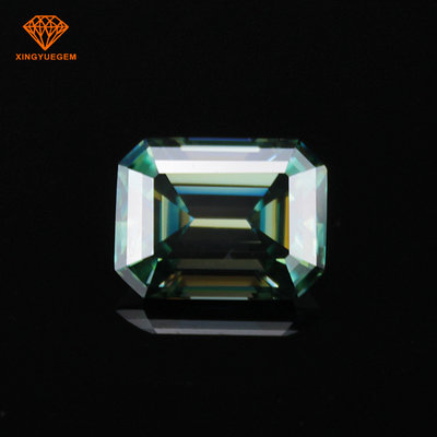 Emerald perfect cut VVS1 clarity tested positive 1 carat green loose moissanite stone