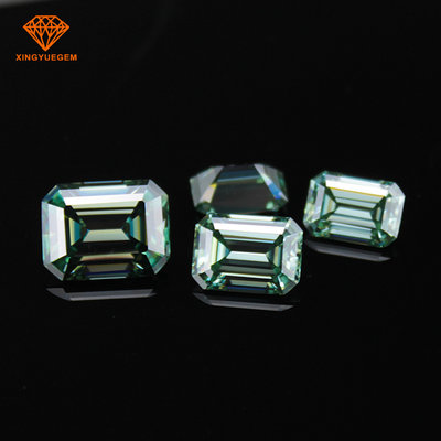 Emerald perfect cut VVS1 clarity tested positive 1 carat green loose moissanite stone