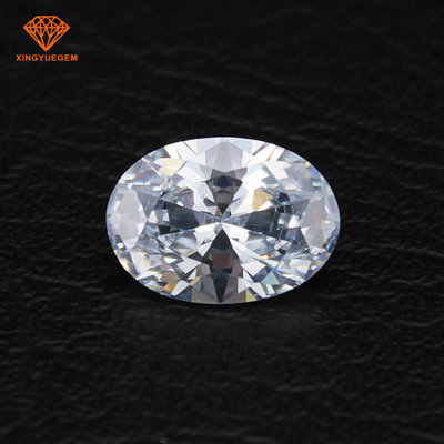 China factory wholesale oval shape Yellow color loose cubic zirconia stones