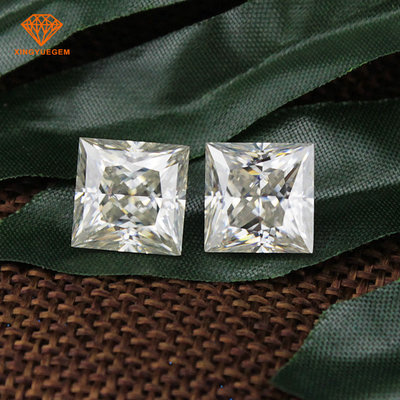 Synthetic moissanite excellent princess cut, , square shape gh white moissanite,VVS diamond loose 1carat