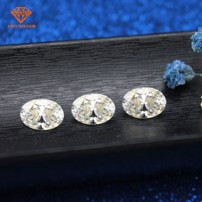 China gems factory wholesale G-H color off white 2 carat oval cut vvs moissanite diamond