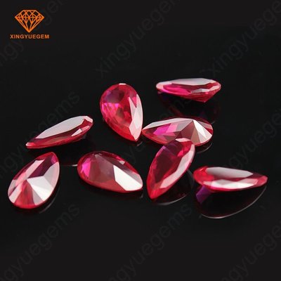 Red garnet color ruby Tear drop shape aaa ruby gemstone for diamond