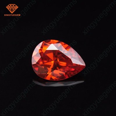 Artificial cz gemstone pear shape red garnet aaa cubic zirconia diamond price