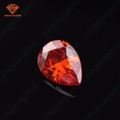Artificial cz gemstone pear shape red garnet aaa cubic zirconia diamond price
