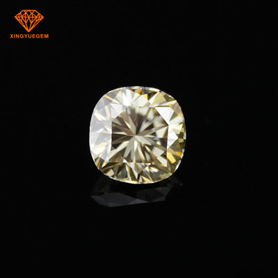 8 heart and arrow cushion fancy cut yellow moissanite diamond for moissanite jewelry
