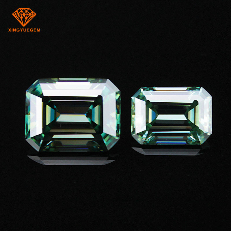 Wholesale factory price green diamond color 3 carat  VVS high quality synthetic jewelry gemstone