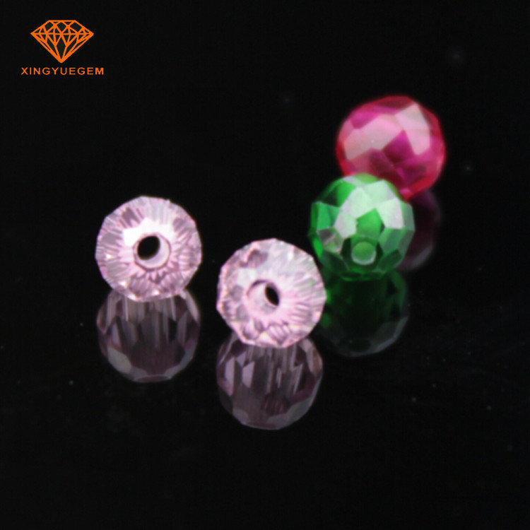 5A 4mm Round shape with hole Synthetic corundum Ruby beads for Jewelry making