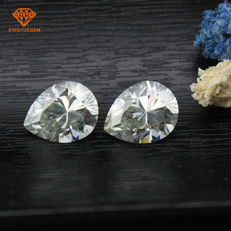 Pear shape 6*8mm VS GH 2 carat synthetic moissanite diamond cheap wholesale