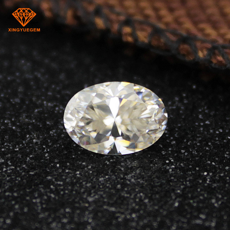 GH Near colorless white moissanite Oval cut high polished synthetic VVS Diamond