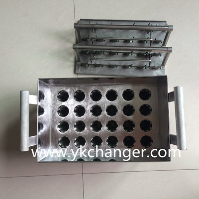 manual ice cream mould set ice pop molds popsicle molds tray basket stainless steel 24pcs supplier