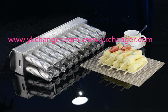 Ice cream mold stainless steel ice cream maker mold drill shape with stick holder supplier