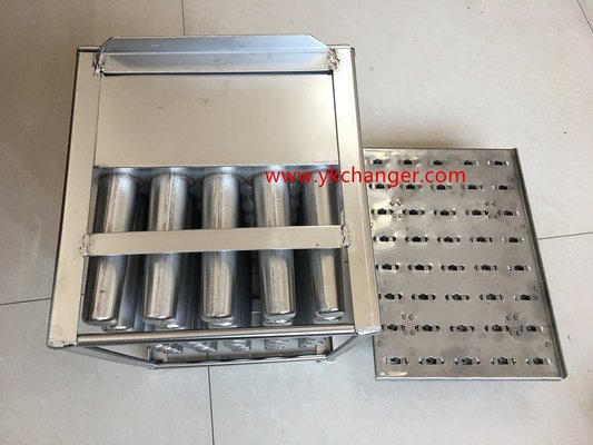 Stainless steel frozen pop ice molds ice cream popsicle molds basket type with stick holder 88ml 40peices each time supplier