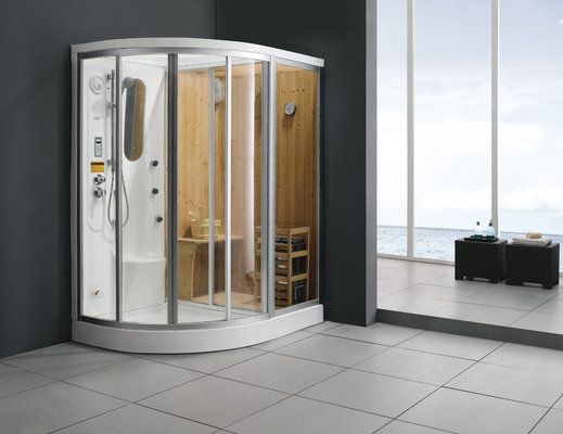 Monalisa M-8218(R/L) dry saunas wet steam shower sauna enclosure multi functional sauna cabin shower wet steam room