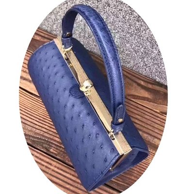 New ostrich leather ladies handbag messenger bag cheongsam bag