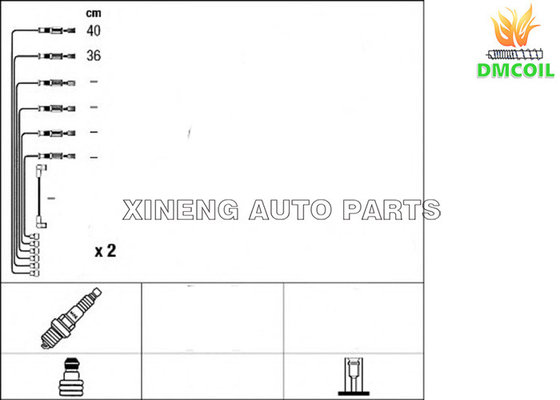 Directly Coil Auto Spark Plug Wires Low Resistivity Connector For Mazda 323