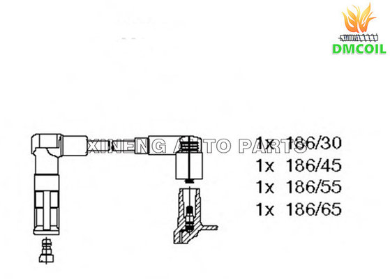Flexibility Connector Auto Spark Plug Wires For Citroen Fiat Lancia Peugeot