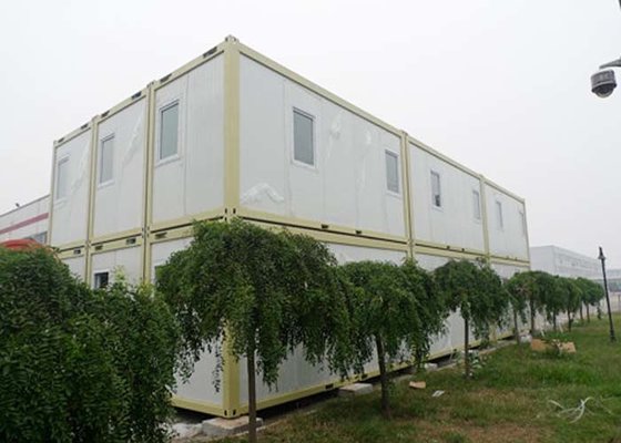 2 Story Temporary Office Buildings , Flat Pack Container Office Customized