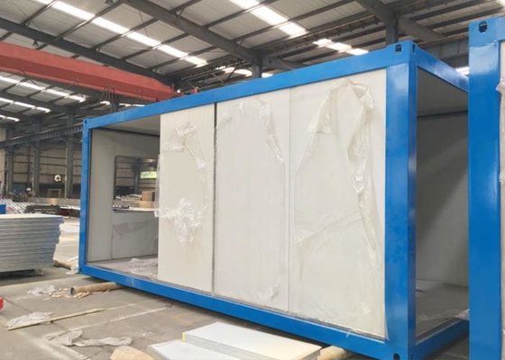 Temporary Prefab  Flat Pack Home Office , Prefabricated Shipping Container Houses