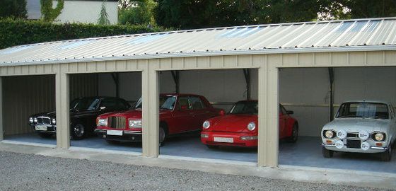White Steel Frame Movable Prefab House Car Parking Shed Car Garage Tents