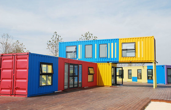 Movable Prefab Container House Kit , Ready Made Prefab Flat Pack Homes