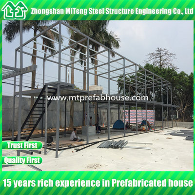 Prefabricated light steel structure building modular house with cultural stone sandwich panel
