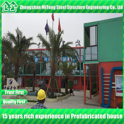 Prefab container house Luxury house container office with  Glass wall