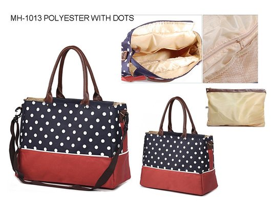 fashion dots diaper bag, nappy bag MH-1013