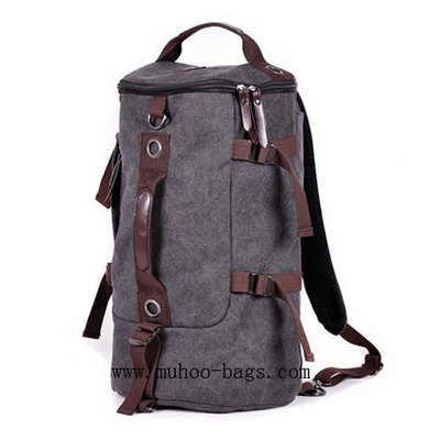 Fashion Grey Canvas Backpack, shoulder bag,Sports Travel bag (MH-2112)