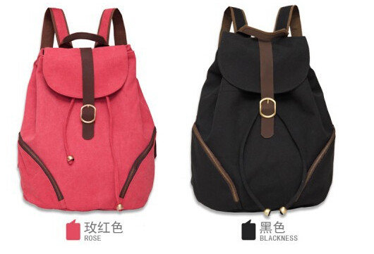 Fashion Orange Canvas Casual School backpack for Lady (MH-5016)