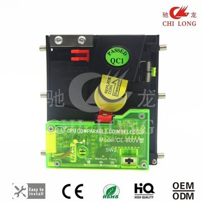 Vertical Inserting Cpu Coin Selector Plastic Panel With Self Testing Alarm supplier