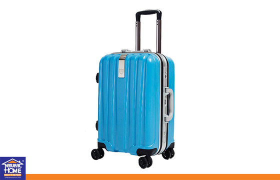 Fashion Strip Travel Luggage Cases with ABS PC Hard Aluminium Tube , Trolley Bicycle Tire Suitcase