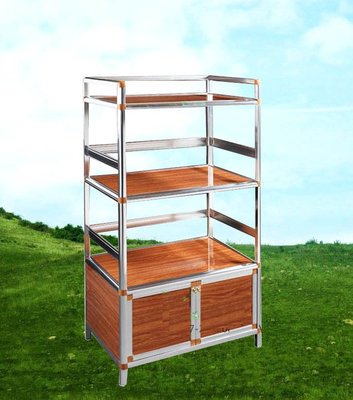 Customized Aluminum Storage Cabinets , MDF Board Shelf with Two Doors for Store