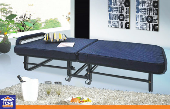 Space Saving Painting Guest Portable Folding Bed Home Furniture Single Size