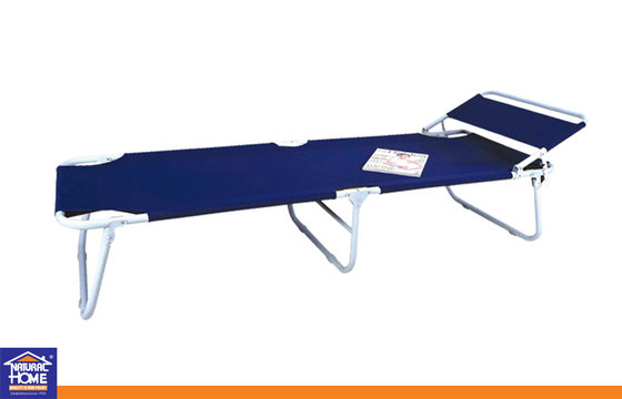Seaside Portable Folding Bed Lightweight Camping Folded Bed Indoor / Outdoor Use