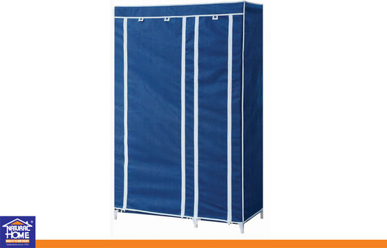 Metal Tube Portable Nonwoven Fabric Bedroom Wardrobe for Storage Clothing