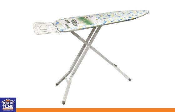 Mesh Metal Home Ironing Board with Four Legs and Cotton Cover 48" x 15"