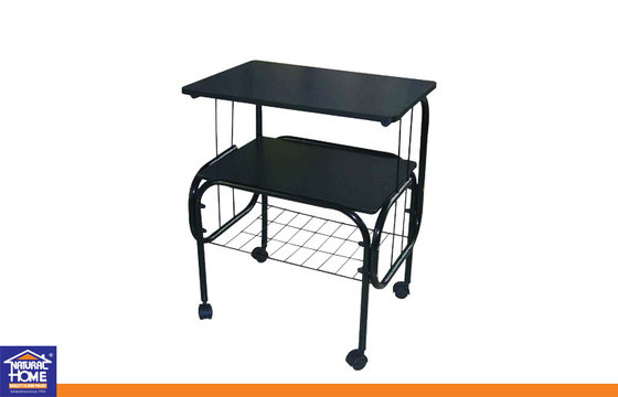 PE Coated Tube Portable Trolley Living Room TV Stand with 4 Wheels Mobile Home Furniture