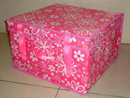 Waterproof Non-woven Fabric Decorative Storage Boxes Laundry Bin / Clothing Basket