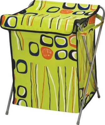 Foldable Oxford Fabric Iron Tube Decorative Storage Boxes Laundry Bin / Custom Clothes Basket